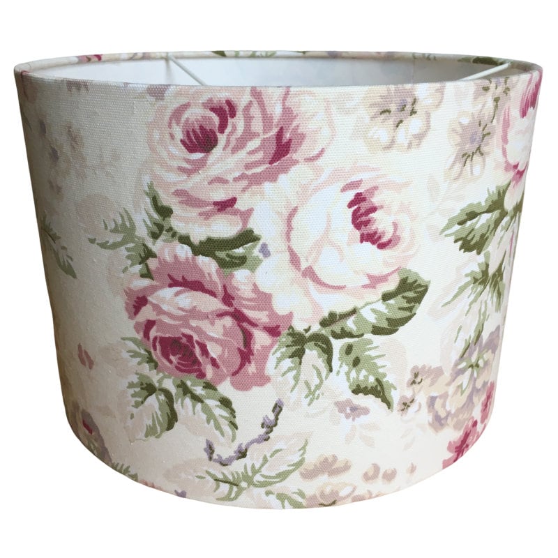 Rose Lamp Shade, Pink Floral Lampshade, Flower Light Shade, Country ...