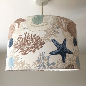Ocean Lampshade, Coastal Lamp Shade, Beige Light Shade, Seaside Under ...