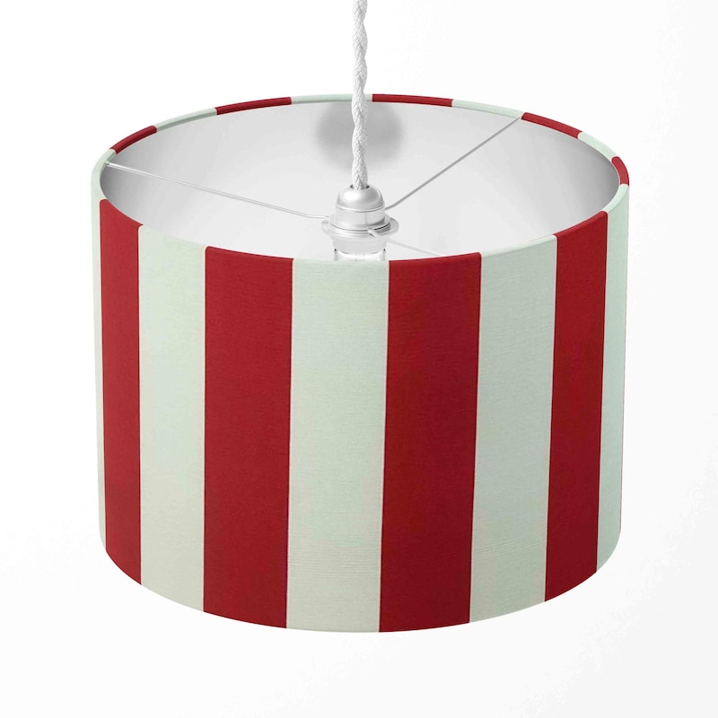 Red Striped Lamp Shades - Etsy