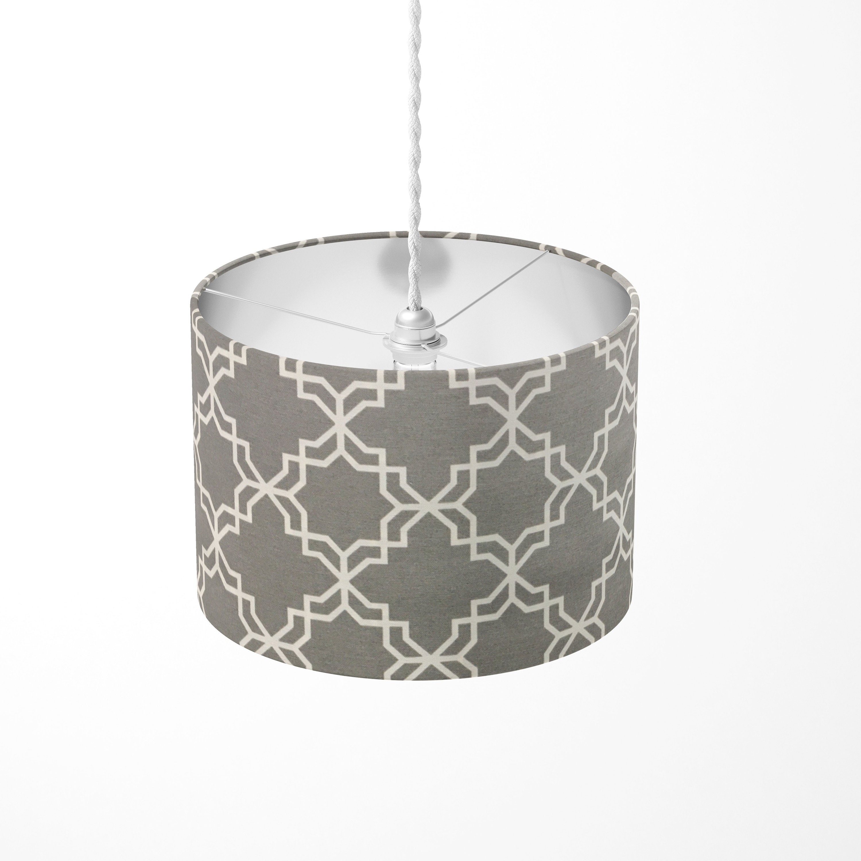 Moroccan Lampshade Grey Lamp Shade Oriental Lampshade Tile - Etsy