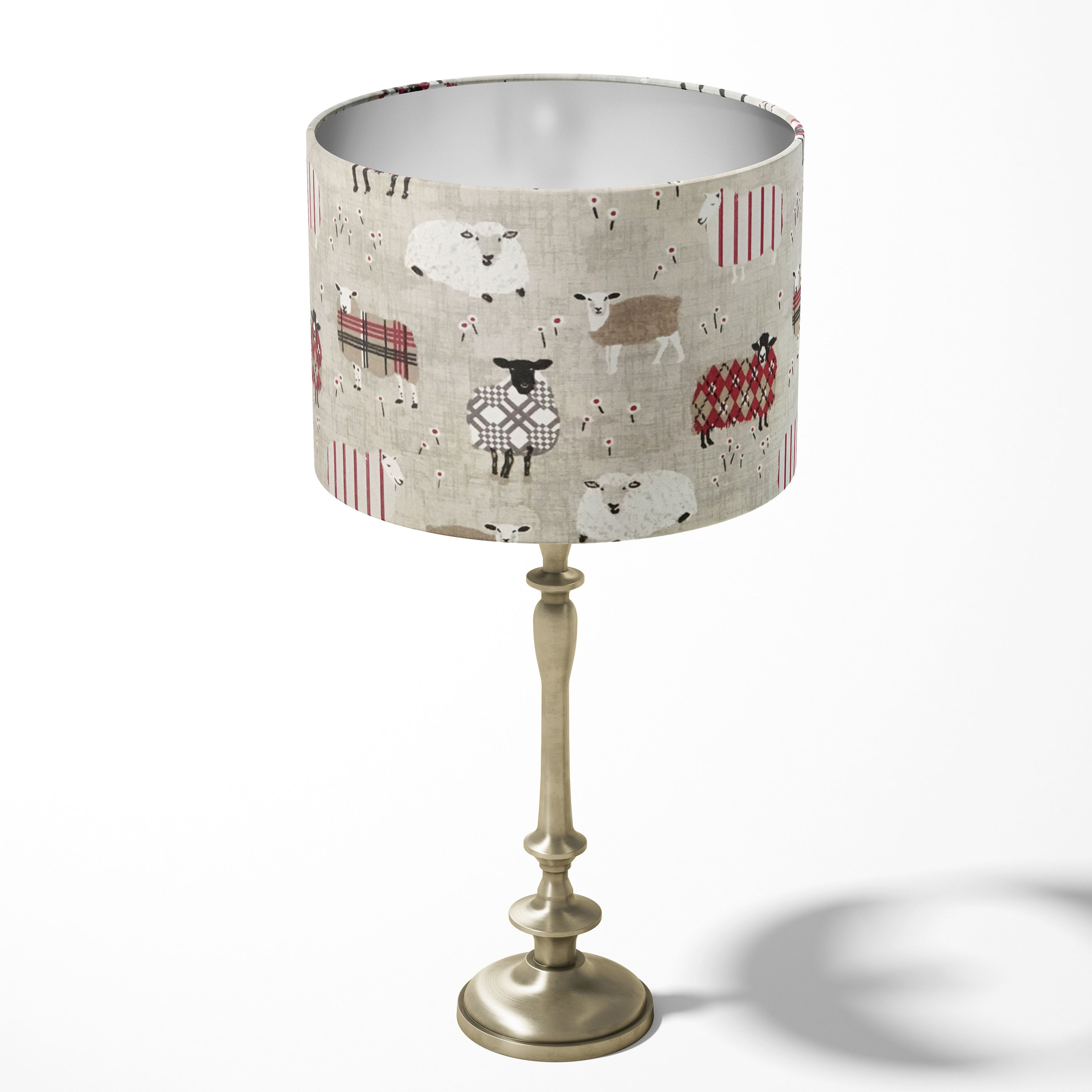 Sheep Lampshade, Grey Lamp Shade, Animal Print Light Shade, Country ...