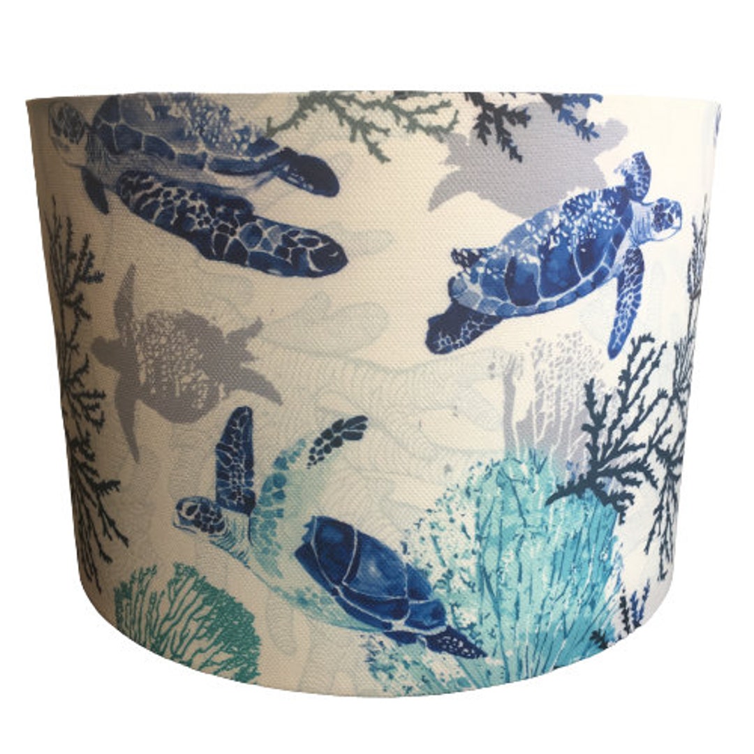 Nautical Lampshade Sea Turtle Lamp Shade Ocean Lampshade - Etsy UK