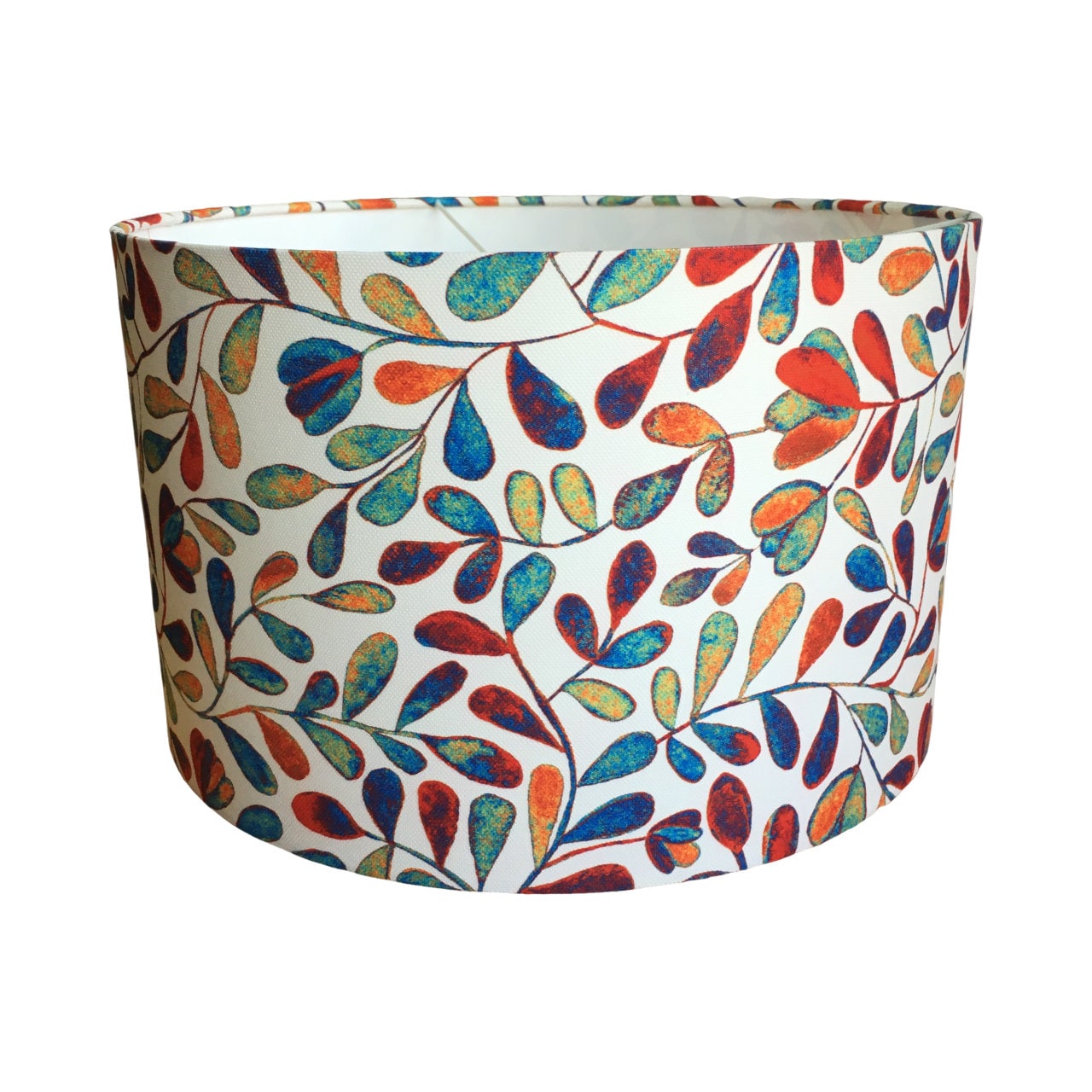 Colourful Lamp Shade, Watercolour Lampshade, Leaves Lampshade, Boho Art ...