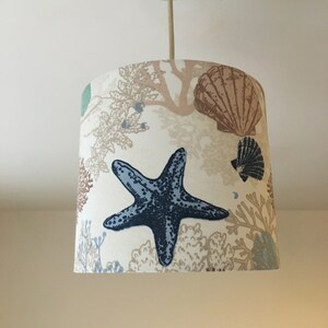 Ocean Lampshade, Coastal Lamp Shade, Beige Light Shade, Seaside Under ...
