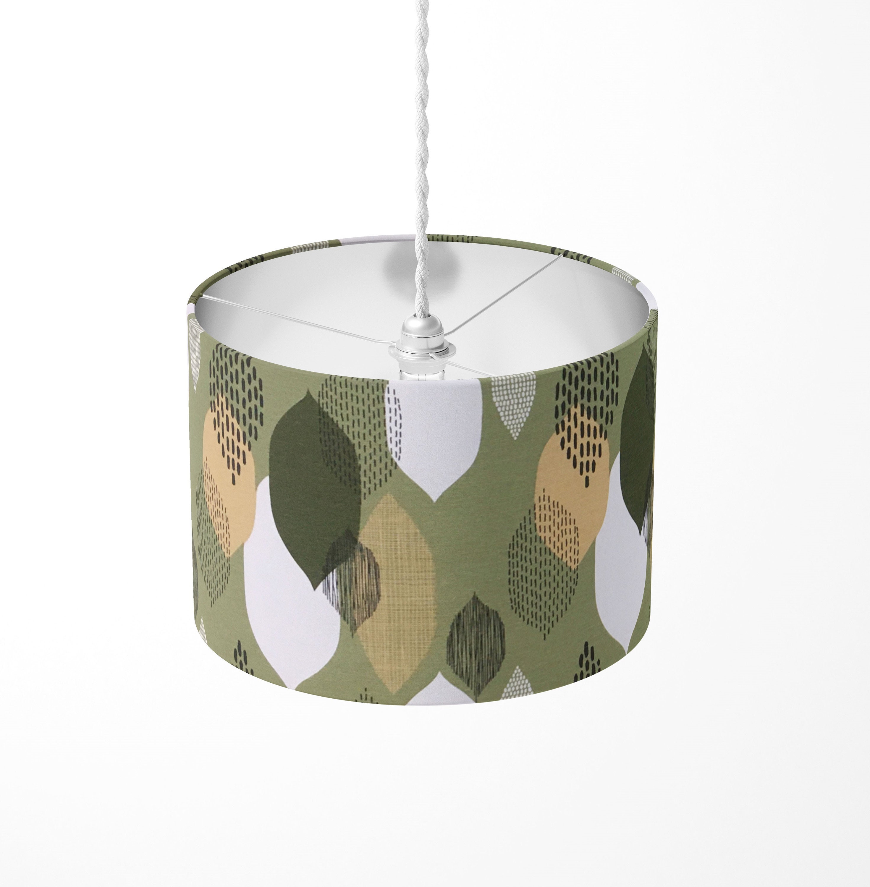 Modern Lamp Shade Green Leaf Lampshade Boho Lampshade - Etsy