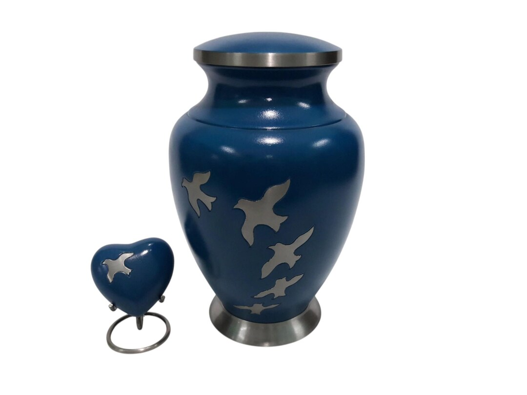 Going Home Doves Metal Handmade Cremation Urn for Human Ashes With ...