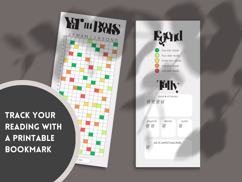 Reading Habit Tracker Bookmark | Reading Log Bookmark Printable ...