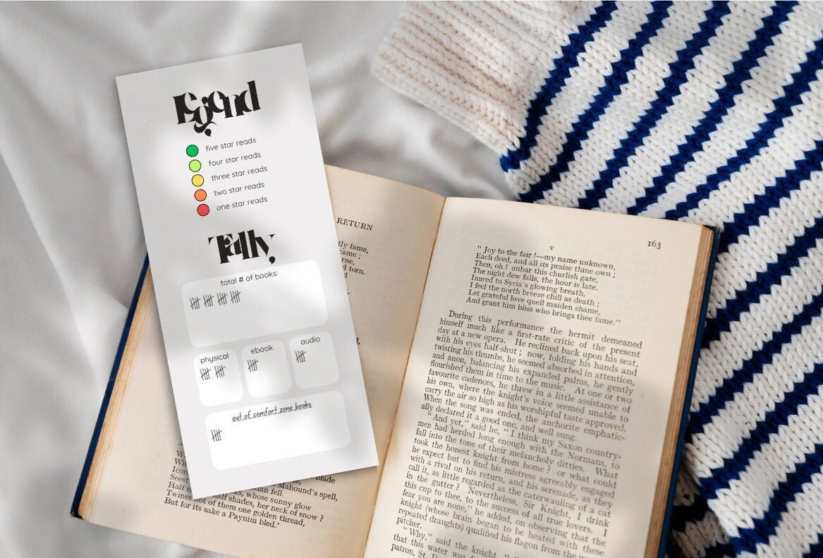 Reading Habit Tracker Bookmark | Reading Log Bookmark Printable ...