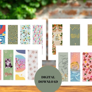 Printable Bookmarks / Bookmarks Set/instant Download for Book Lovers - Etsy