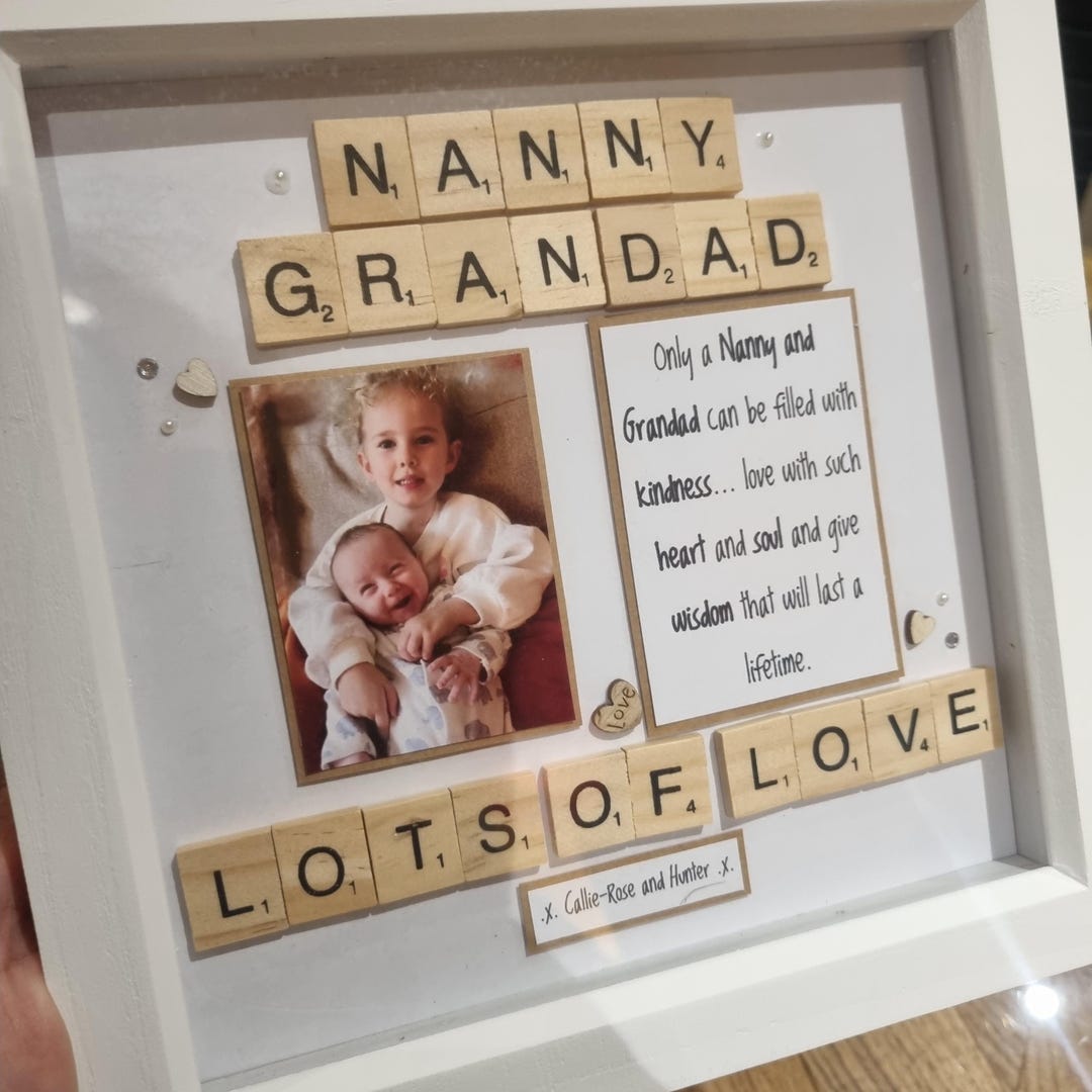 Nan and Grandad, Grandma and Grampa Made to Order Handmade Personalised ...
