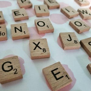 Wooden Scrabble Tiles Letters for Crafts - Choose Your Tiles, Scrabble ...