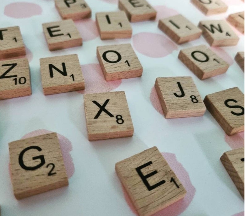 Wooden Scrabble Tiles Letters for Crafts Choose Your Tiles, Scrabble ...