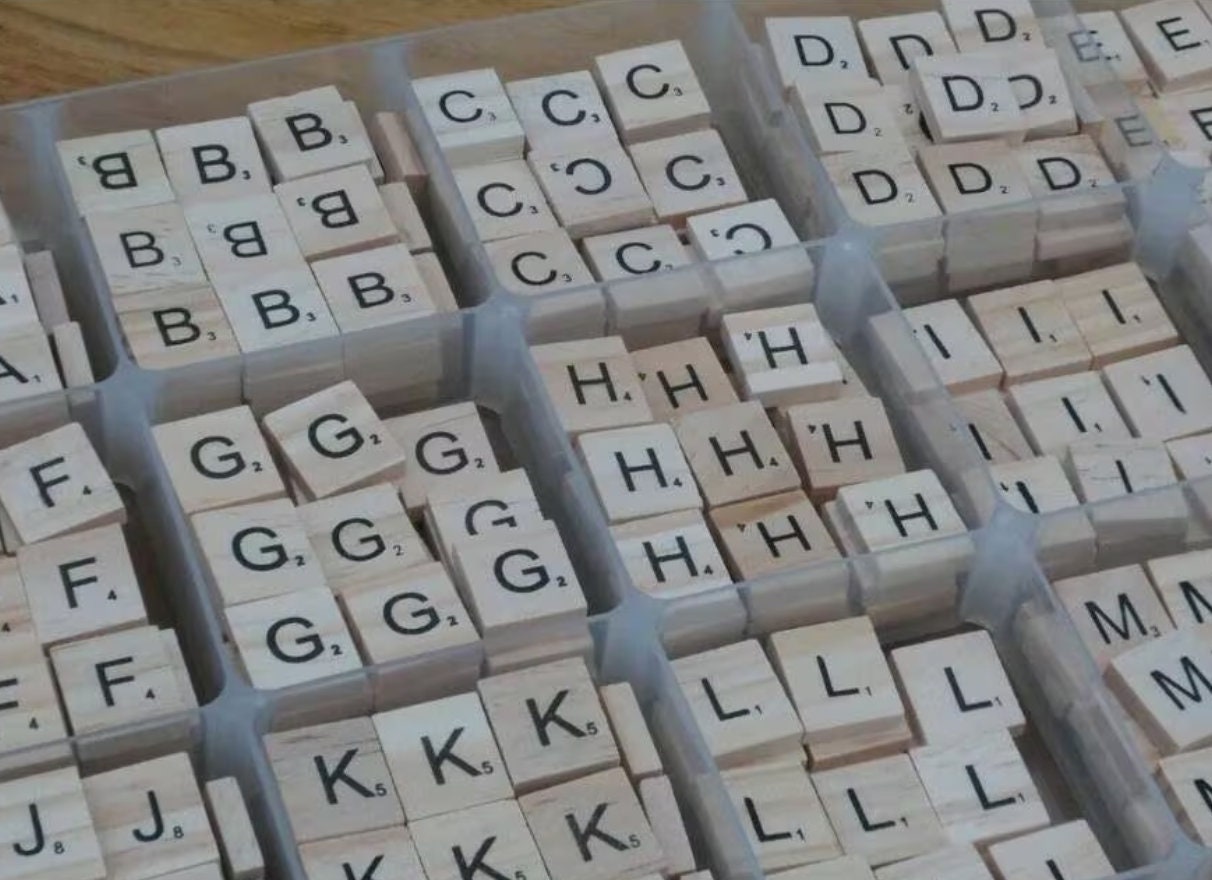 Wooden Scrabble Tiles Letters for Crafts Choose Your Tiles, Scrabble ...