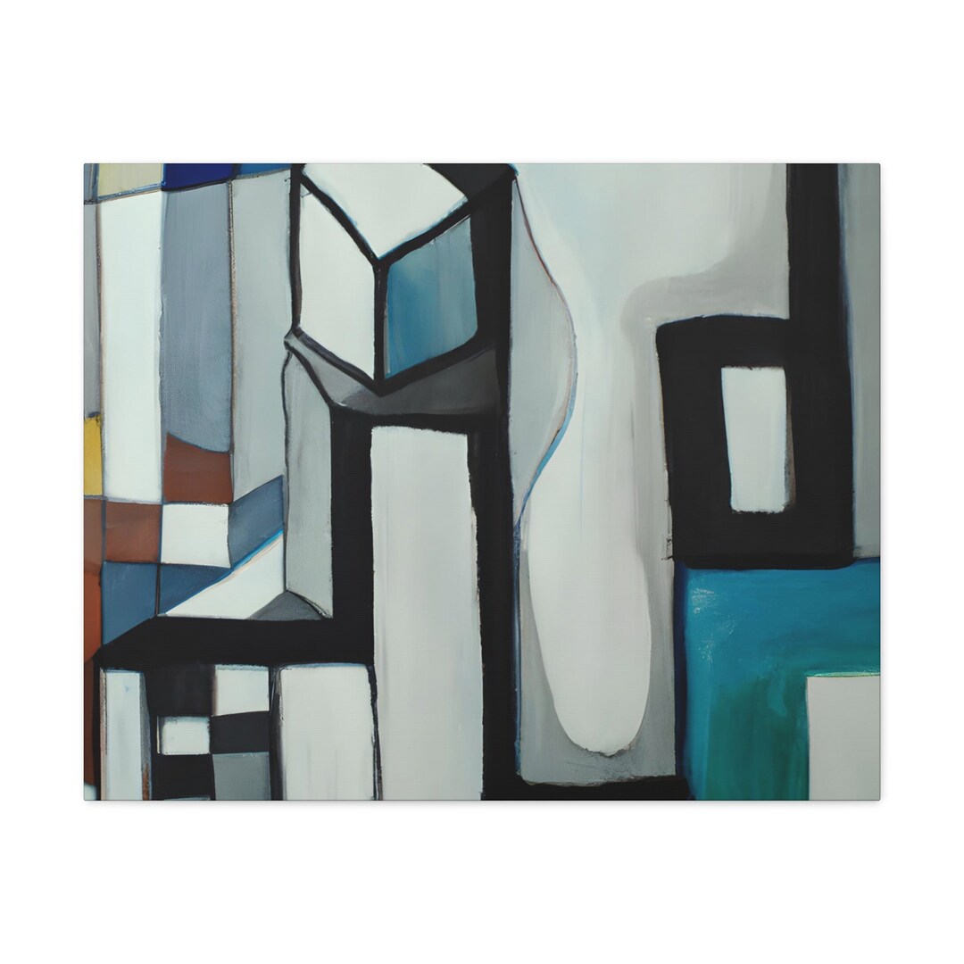 Cube of Reflection Cubism Art Canvas Print - Etsy