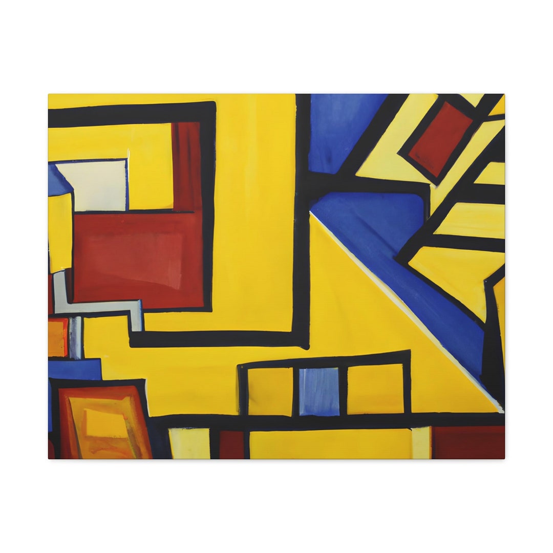 Metamorphic Space Cubism Art Canvas Print - Etsy