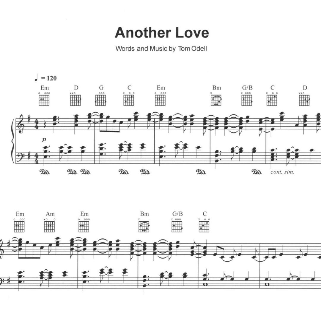 Another Love Piano Sheet Music - Etsy