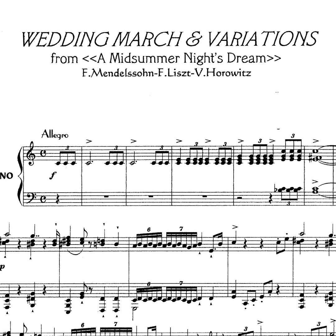 Wedding March - Mendelssohn-liszt | Digital Sheet Music | Piano Solo ...