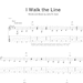 I Walk the Line Sheet Music Johnny Cash - Etsy