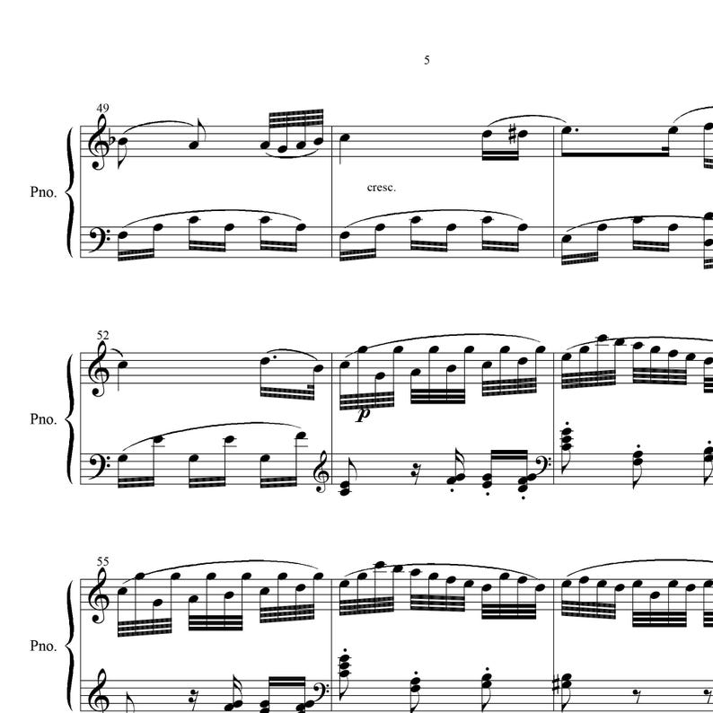 For Elise Beethoven FULL Piano Sheet Music (complete Version) - Etsy