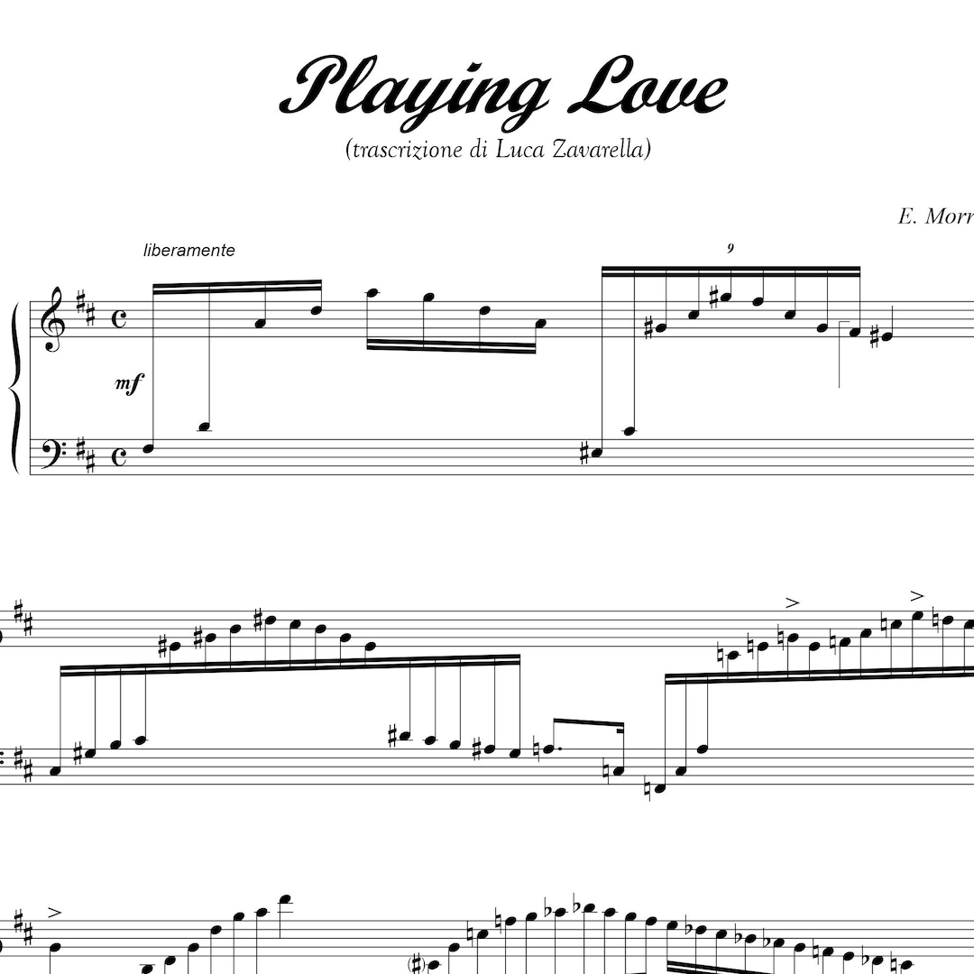 Morricone, the Legend of 1900 Piano Solo Sheet Music Playing Love - Etsy