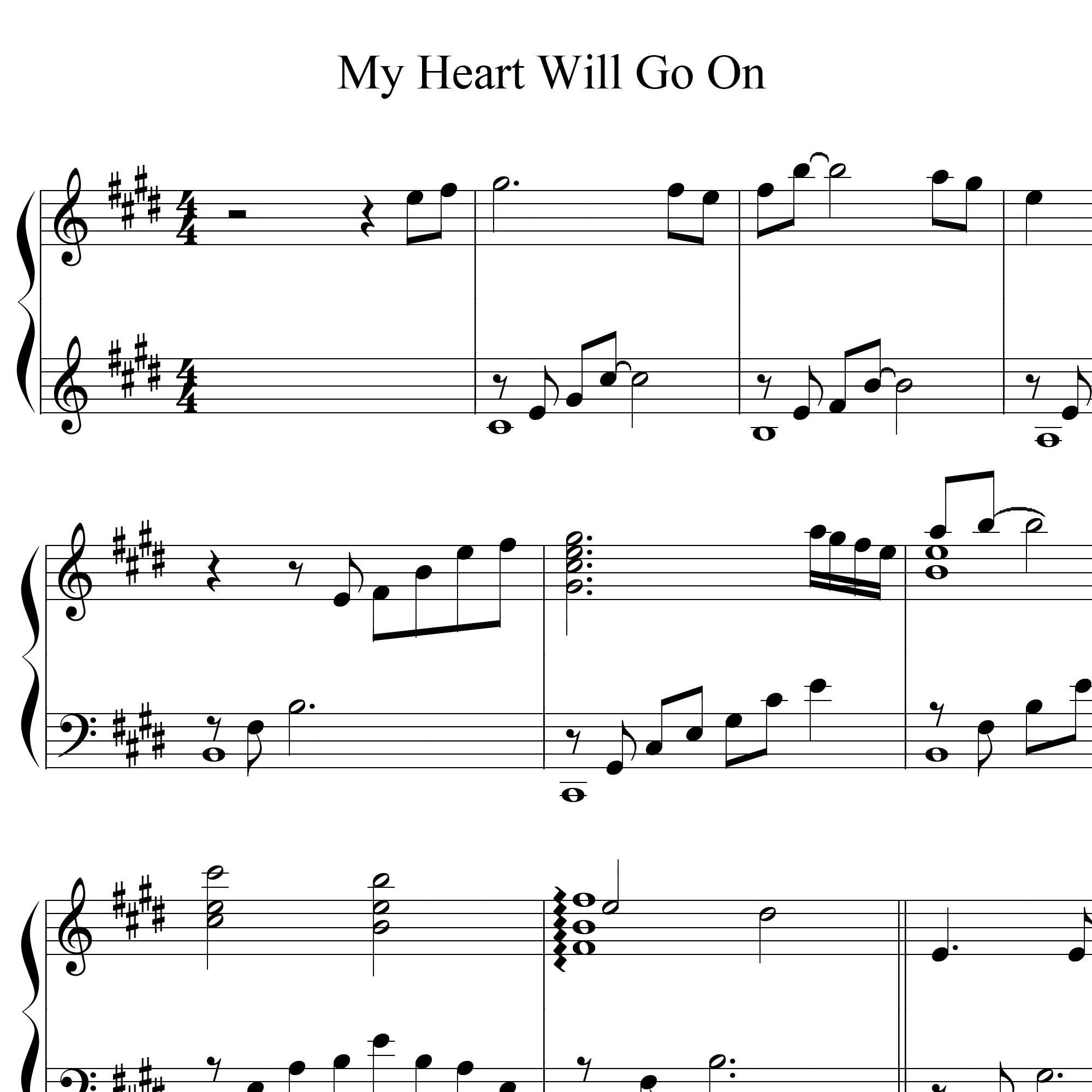 My Heart Will Go On, Titanic Soundtrack Sheet Music, Celine Dion - Etsy