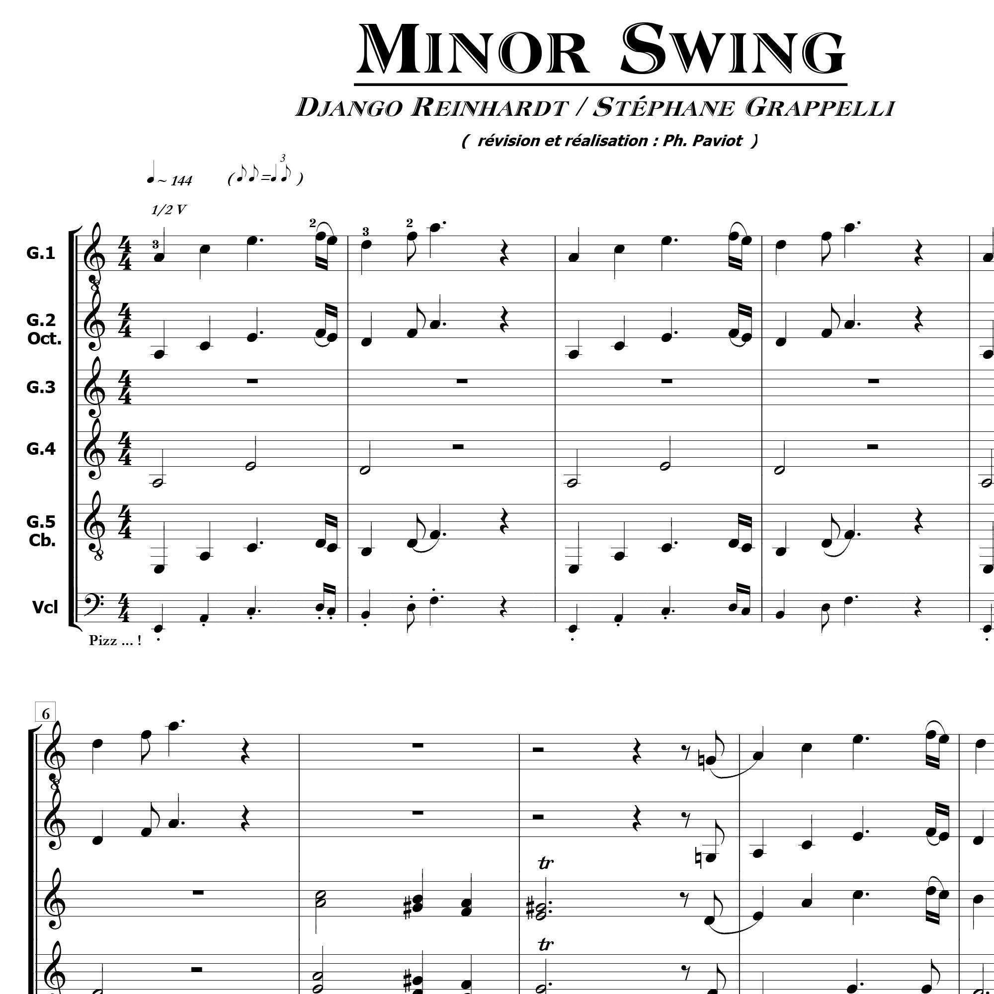 Minor Swing Django Reinhardt and Stephane Grappelli, Jazz Manouche ...