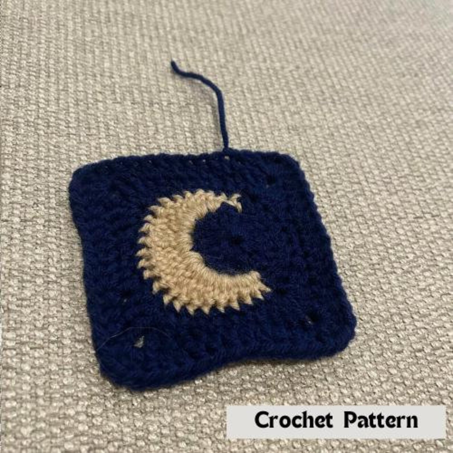 Moon Granny Square Crochet Pattern - Perfect for Blankets, Pillows ...