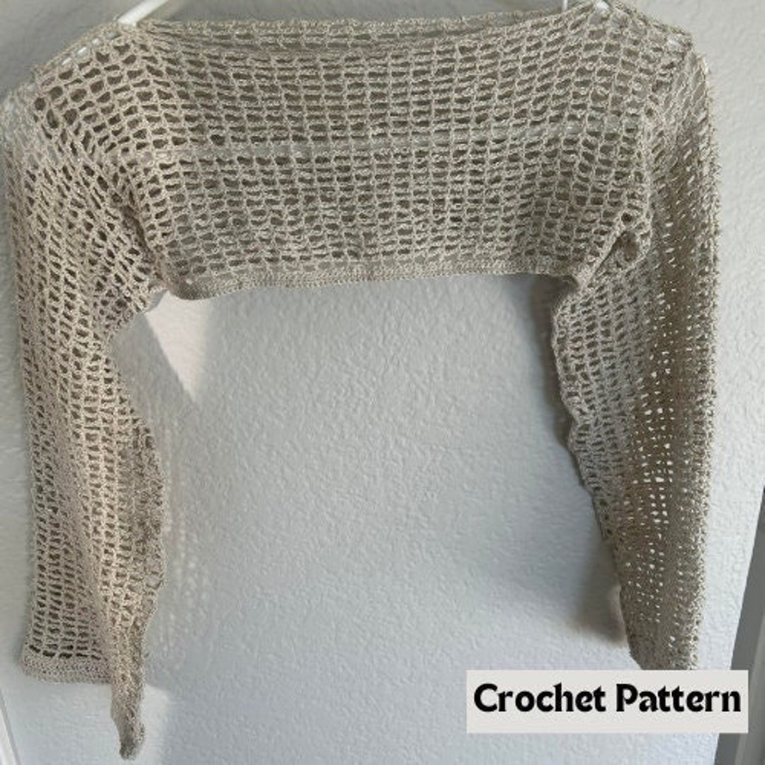 Mesh Half Sweater Crochet Pattern | Boho Chic DIY | Summer Layering ...