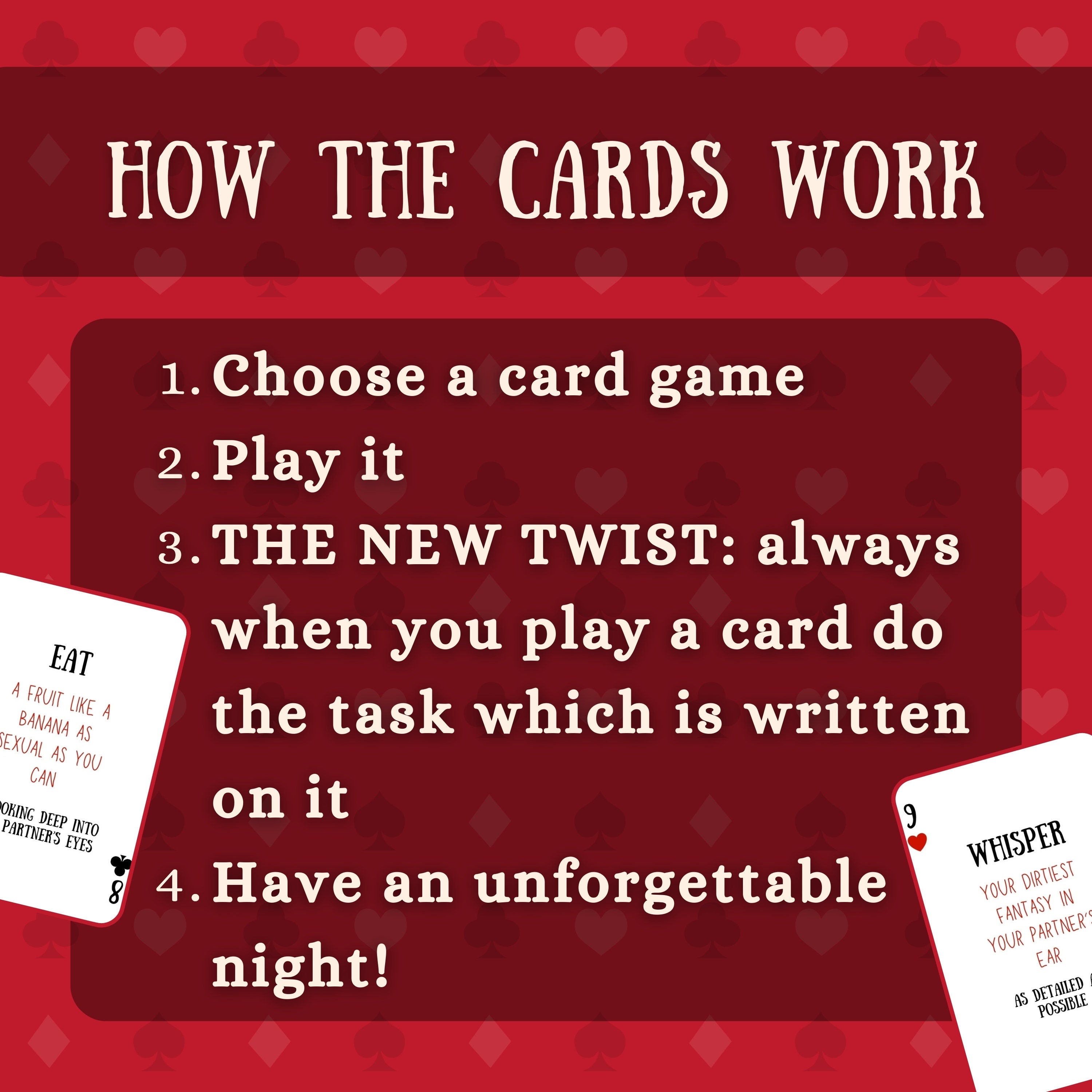 Spicy Couple Card Game 18+ | Sex Game | 54 Classic Cards With Super ...