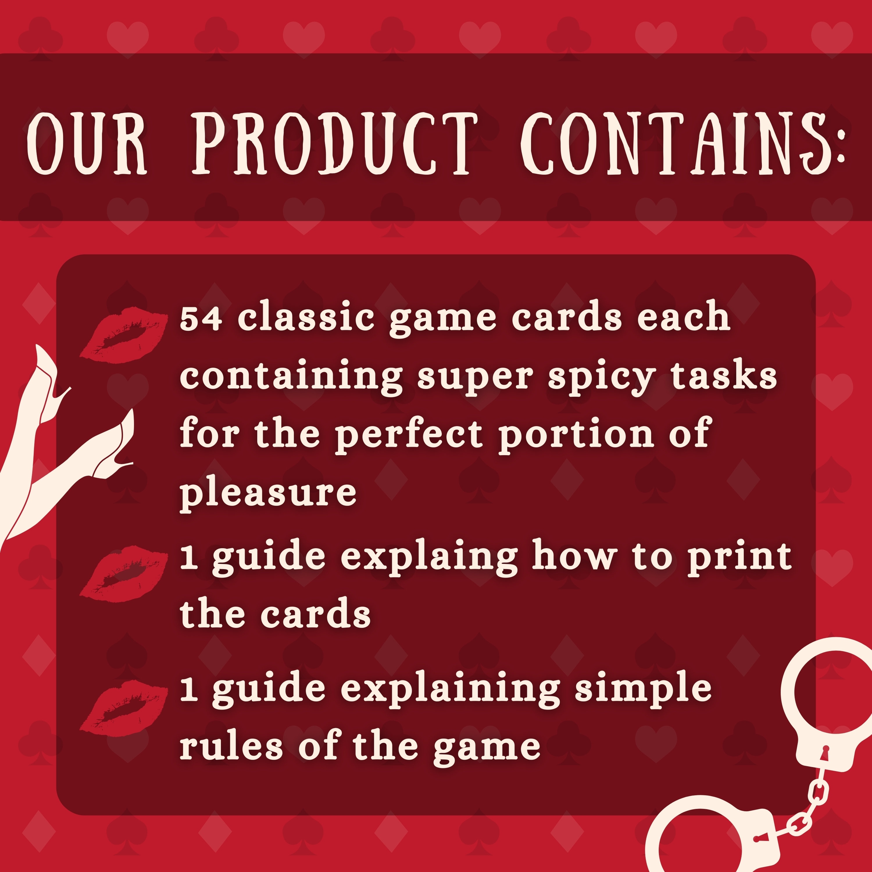 Spicy Couple Card Game 18 Sex Game 54 Classic Cards With Super Naughty ...