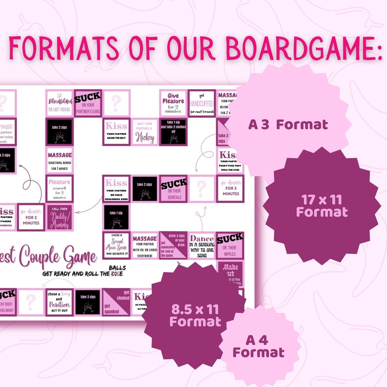 Spicy Couple Boardgame 18 Couple Game Drinking Game Unique Tasks