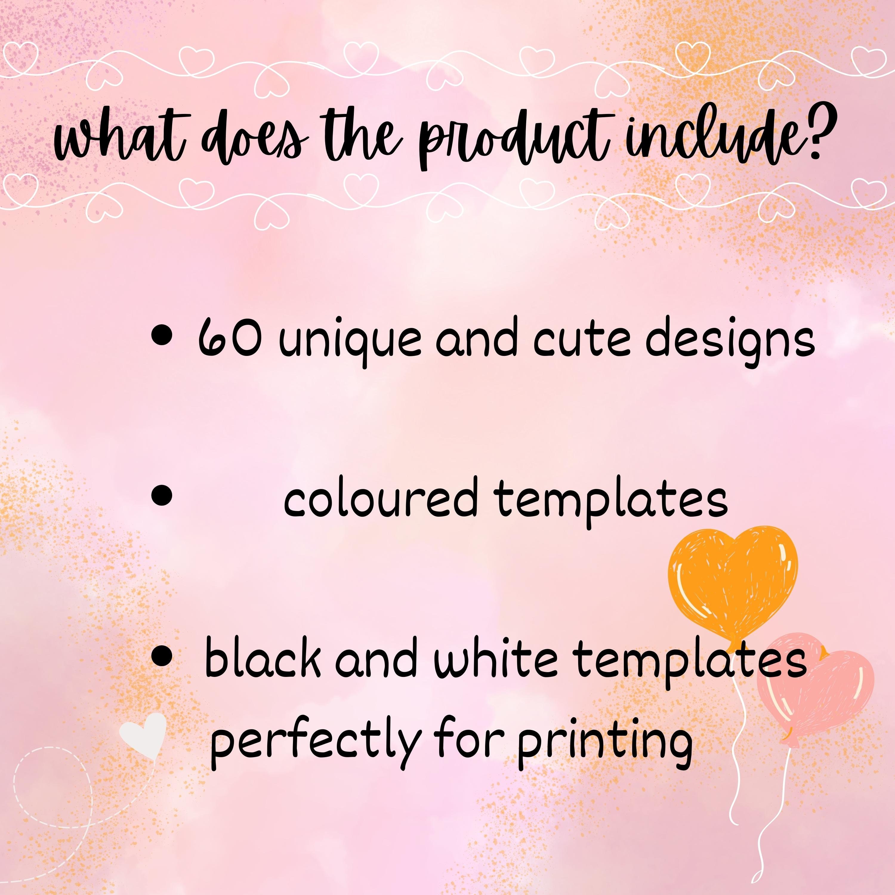 Love Note Templates Cute Anniversary Gift 60 Unique Designs Gift for ...