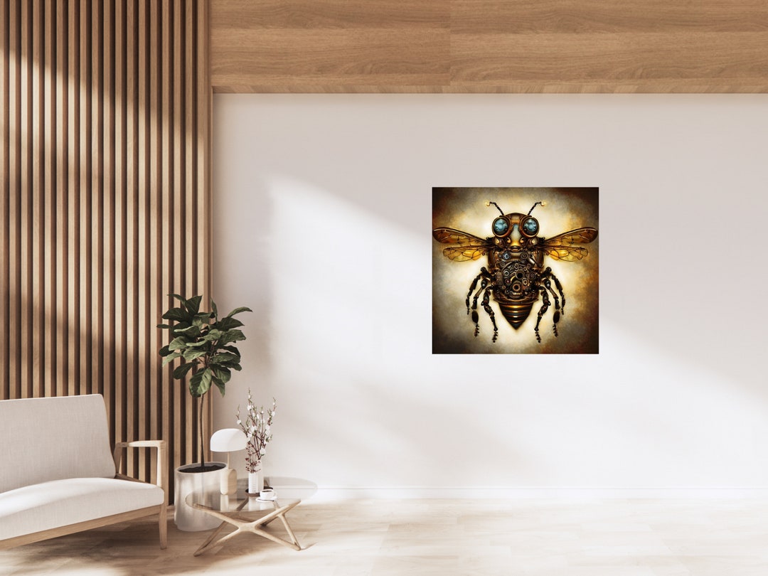 Steam Punk Bee Wall Art Instant Download Printable 12 X 12 Inches - Etsy