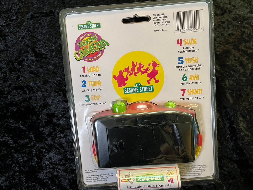 Big Bird Sesame Street Talking 35mm Camera New in Package - Etsy