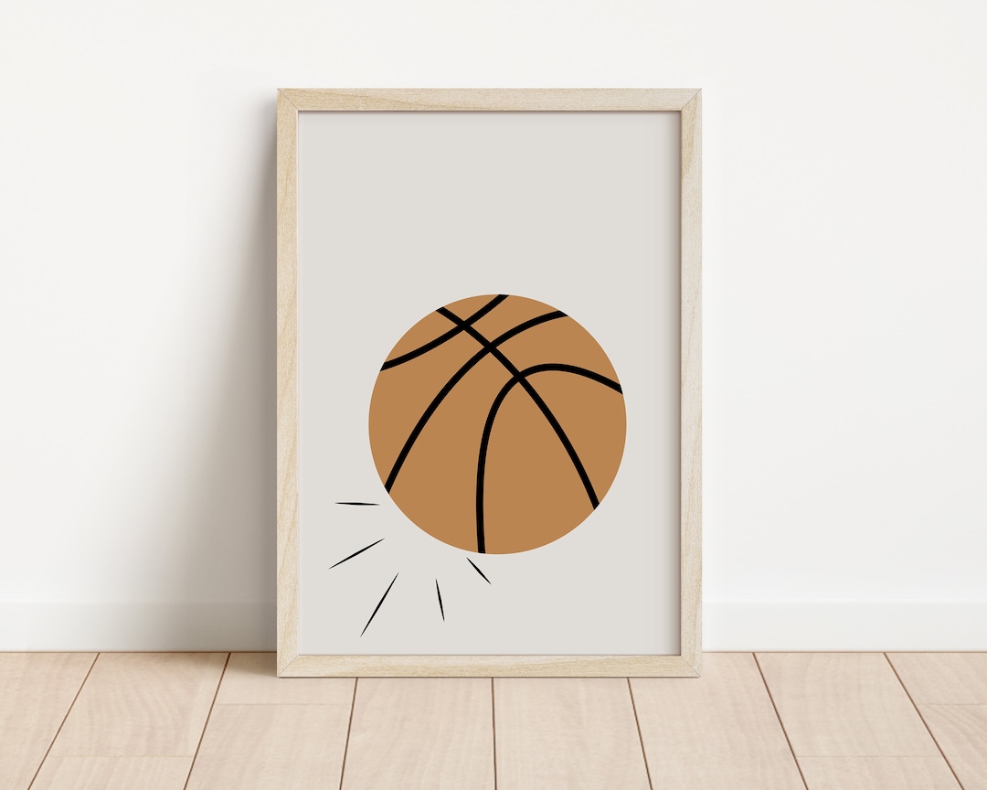 Basketball Print Downloadable Prints Sport Boy Nursery - Etsy