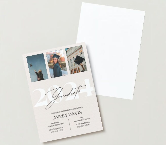 Graduation Party Invitation Template, Printable Graduation Collage ...