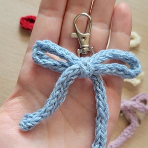 Crochet Coquette Ribbon/bow Keyring in 7 Colors - Etsy