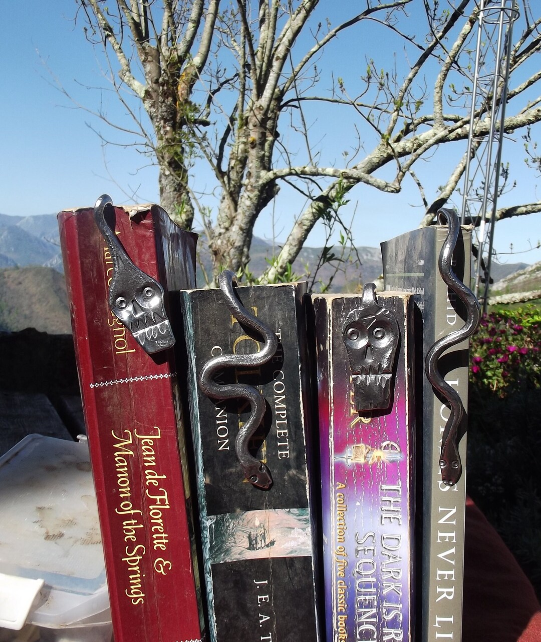 Hand Forged Book Mark, Stainless Steel Hand Made Bookmark, Skull Book ...