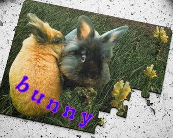 Bunny Rabbit Puzzle for Kids - Etsy
