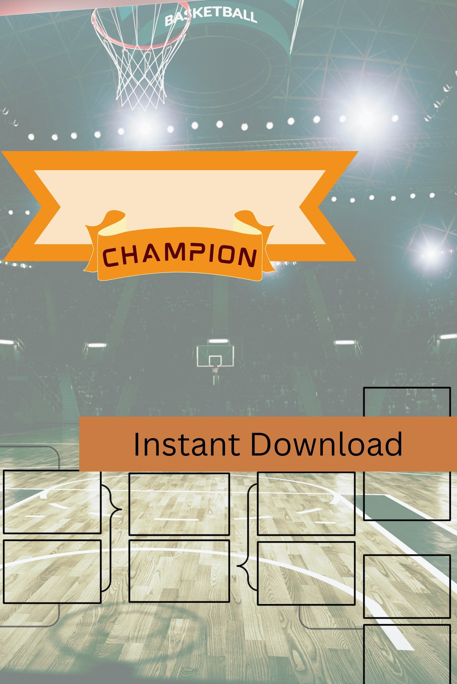 Basketball Bracket Sheet, Printable Sports Bracket, Downloadable ...