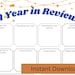 Year in Review Printable Activity Sheet, New Year's Eve Journal ...