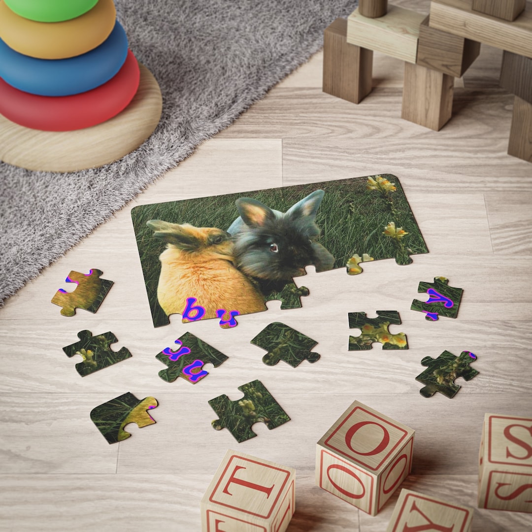 Bunny Rabbit Puzzle for Kids, Toddler Eastergift, Easter Bunny Puzzle ...