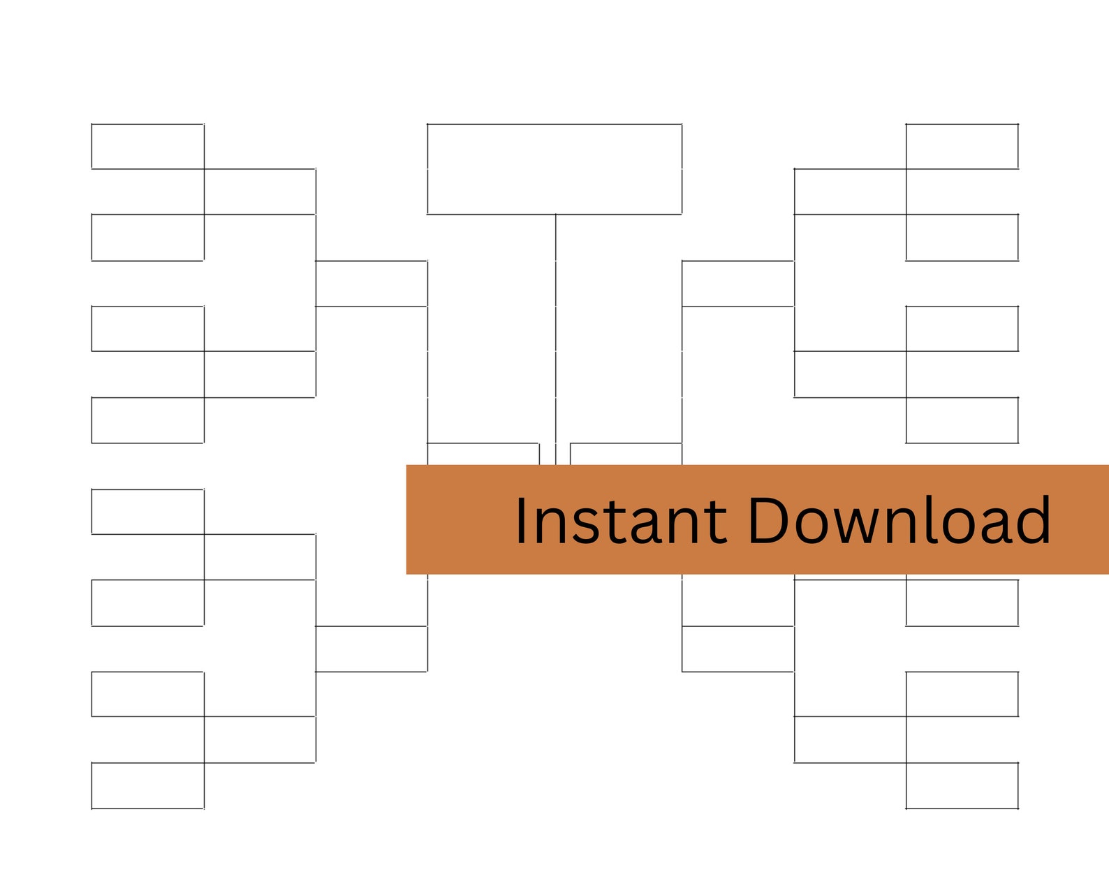 Blank Printable Bracket Sheet, Sports Bracket, Downloadable Tournament ...