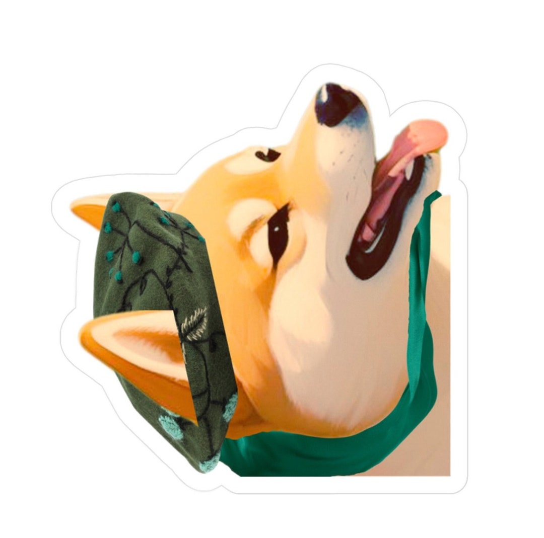 Dog Hat Sticker, Akita Dog Sticker, Cute Dogsticker, Die-cut Dog ...