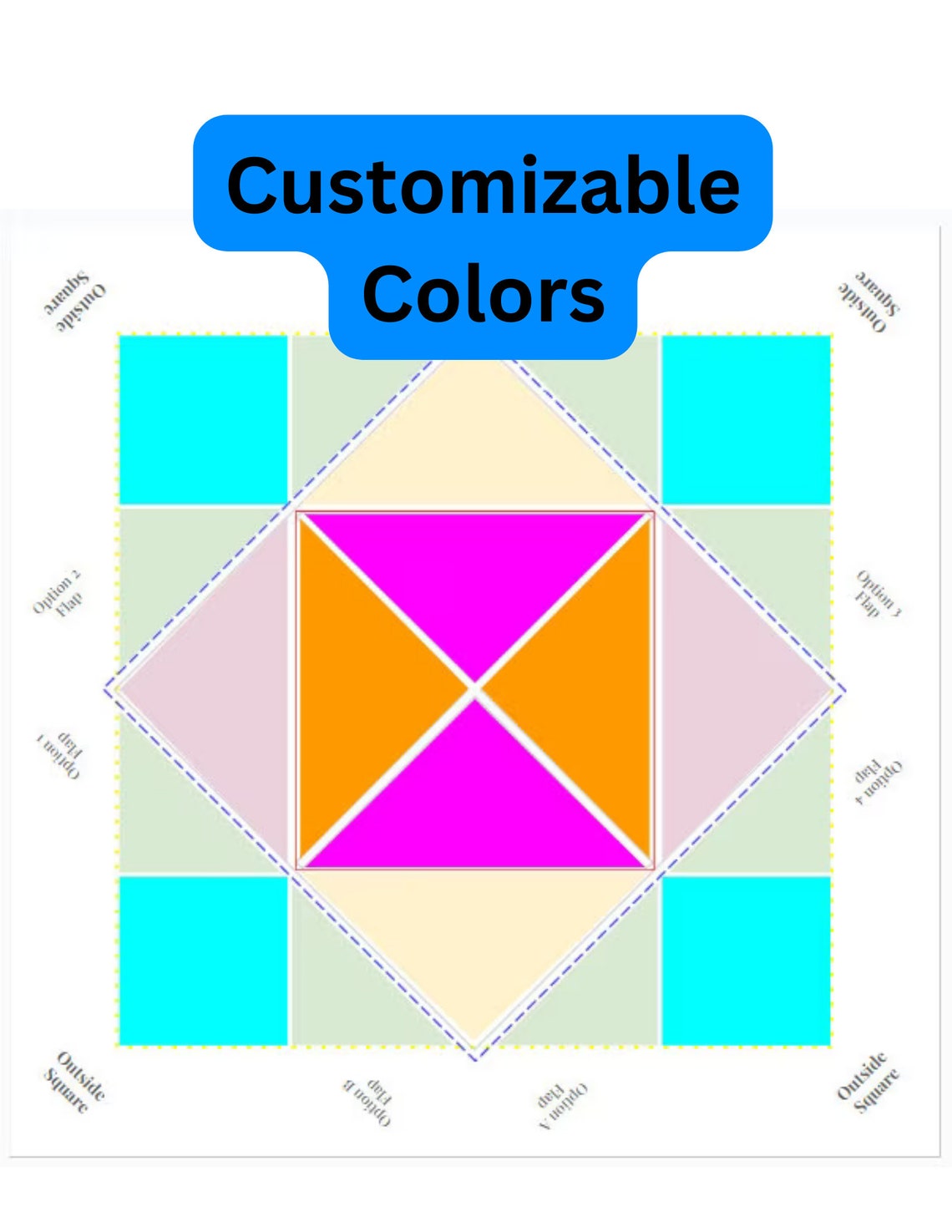 Paper Fortune Teller Template / Printable Fortune Teller Kit / Origami ...