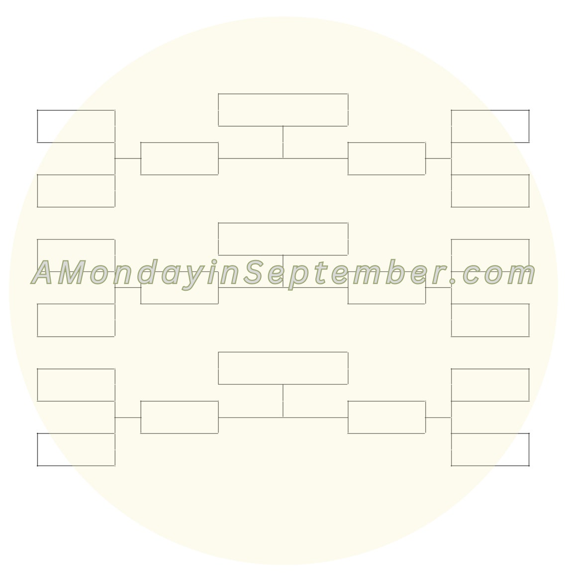 Blank Printable Bracket Sheet, Sports Bracket, Downloadable Tournament ...