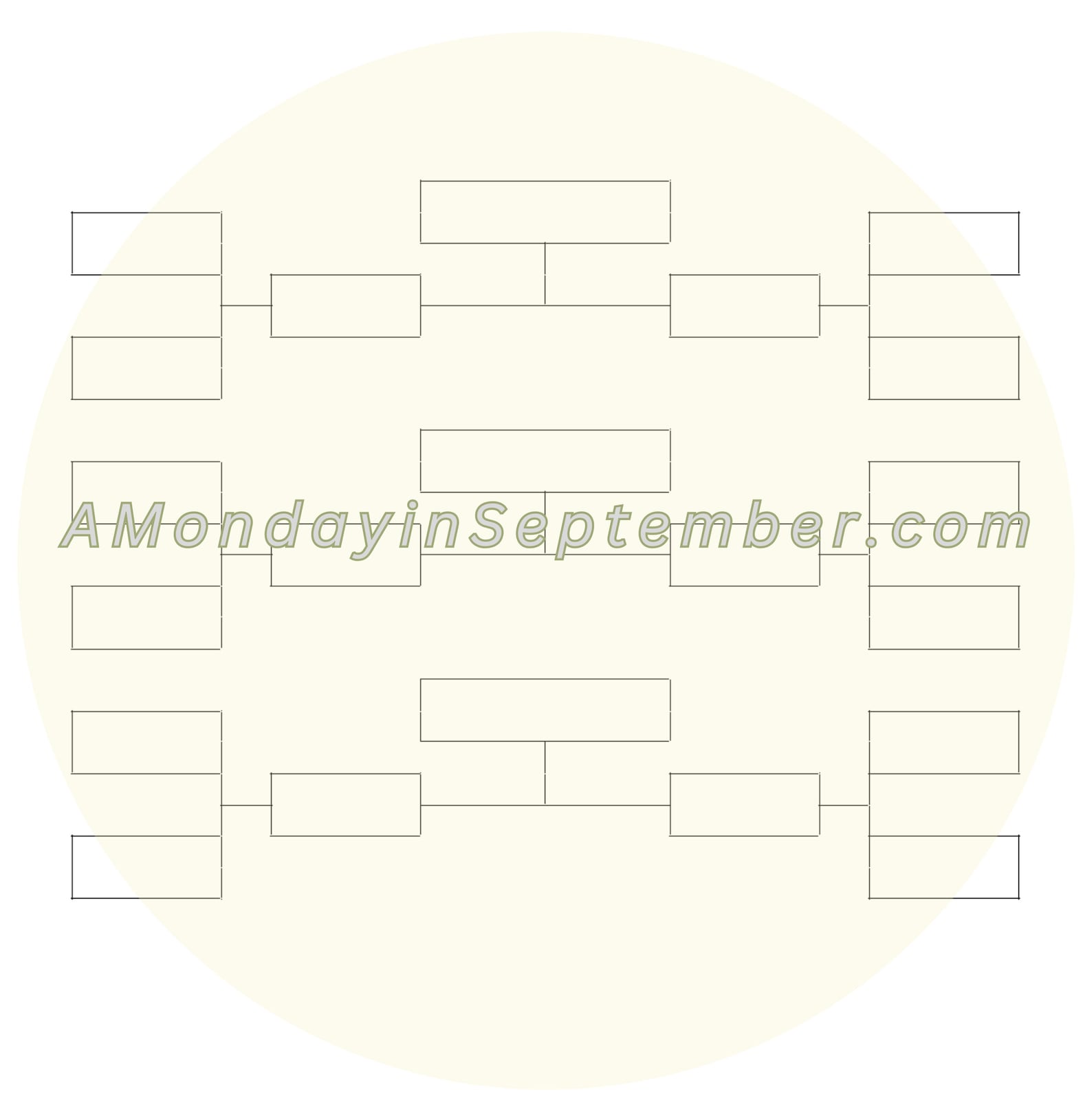 Blank Printable Bracket Sheet, Sports Bracket, Downloadable Tournament ...