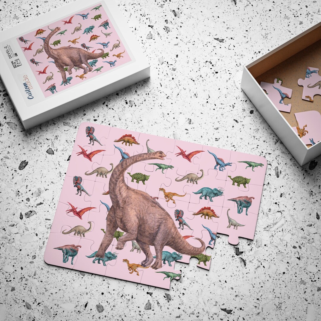 Brontosaurus Dino Puzzle, Dinosaur Puzzle Gift, Montessori Dinosaur ...