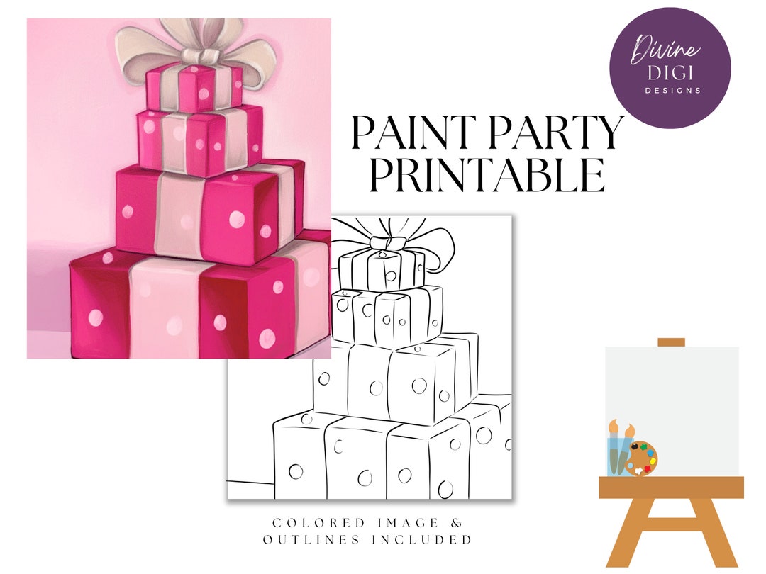 DIY Presents Canvas: Paint Party Printable (PNG Digital Download) - Etsy