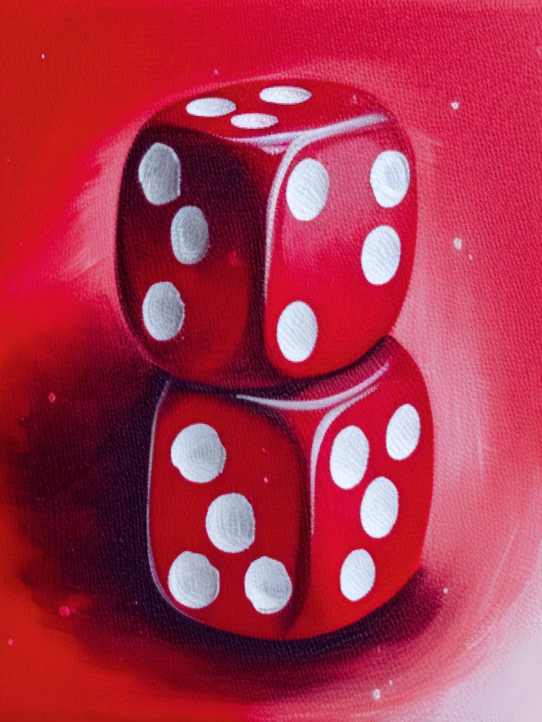 DIY Paint Party Printable, Pre-drawn Red Dice Canvas, Instant Download ...